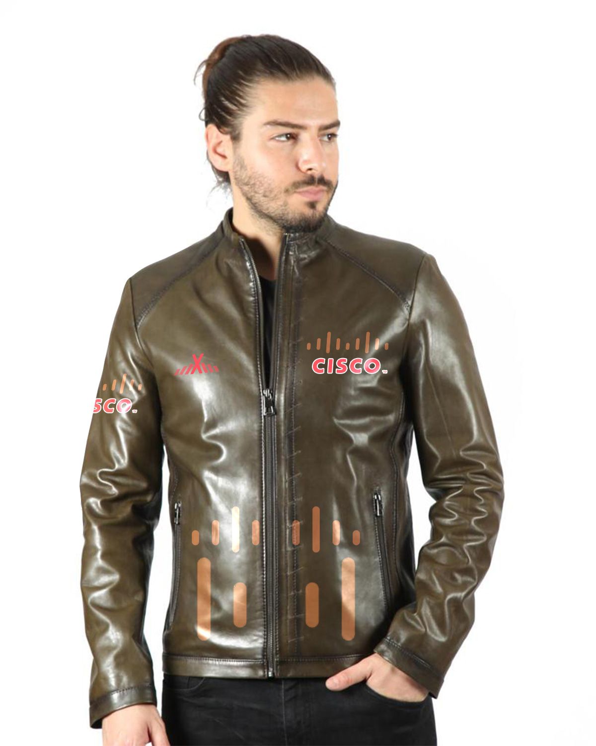 AthleisureX Full Custom Leather Jacket - For Men
